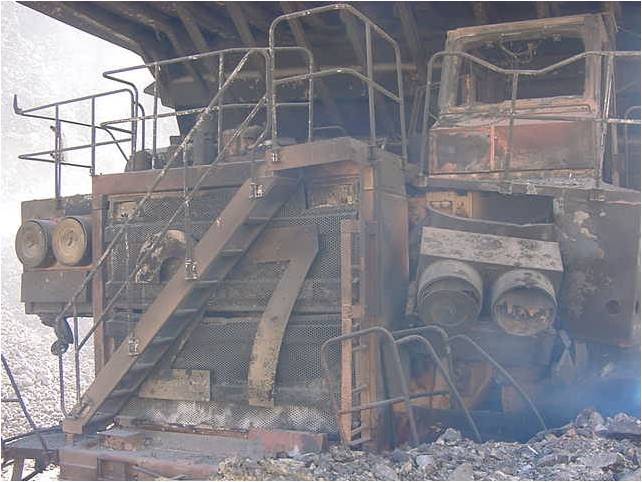 Mining Mayhem: Burned Rear Dumper