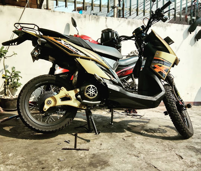 30 Gambar Modifikasi X Ride Ala Supermoto Paling Tangguh