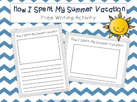 Summer Vacation Writing Activity