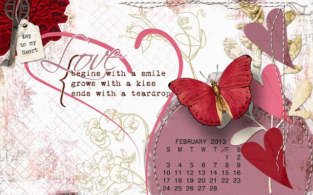 Today's Scrap by Vicky Day: FREE February Desktop Calendar