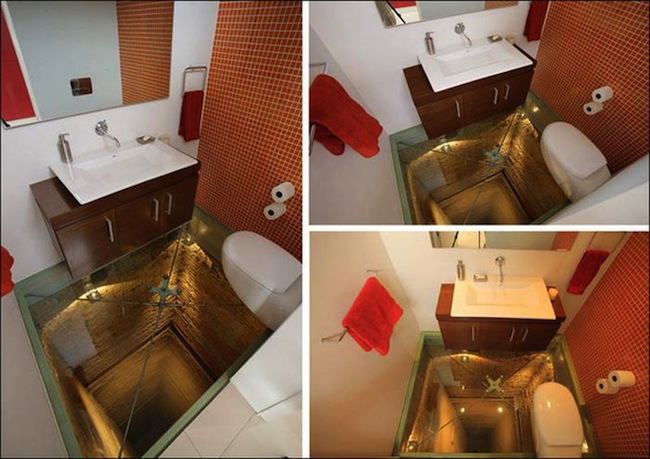 TECH HEIGHT: Bathroom in the elevator shaft