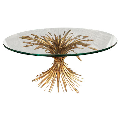 The Modern Sophisticate: Vintage Gold Wheat Sheaf Tables