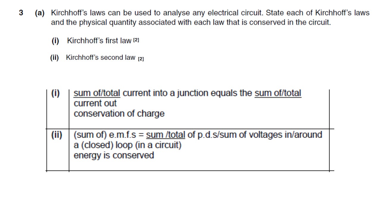 A Level Homework and Answers: Revision question