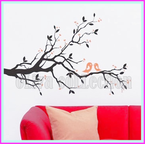 WALL STICKER RANTING HITAM - OLIVA COLLECTION