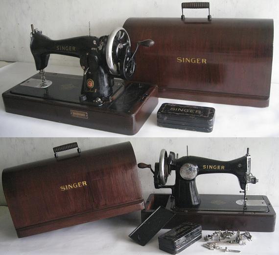 TOKO ANTIEK RETRO: VINTAGE ANTIQUE SEWING MACHINE SINGER + ACCESSORIES ...