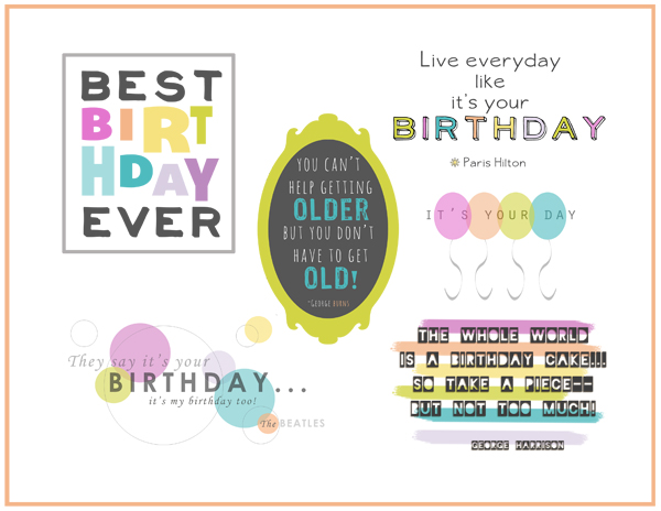 Freebie Friday: Birthday Word Art - Amy Kingsford