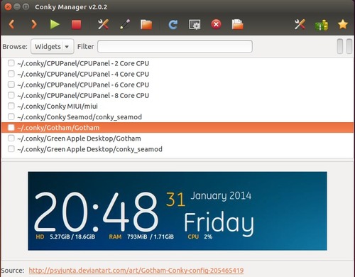 Install Conky Manager 2.1 di Ubuntu 14.04 ~ Pemrograman Ubuntu/Windows