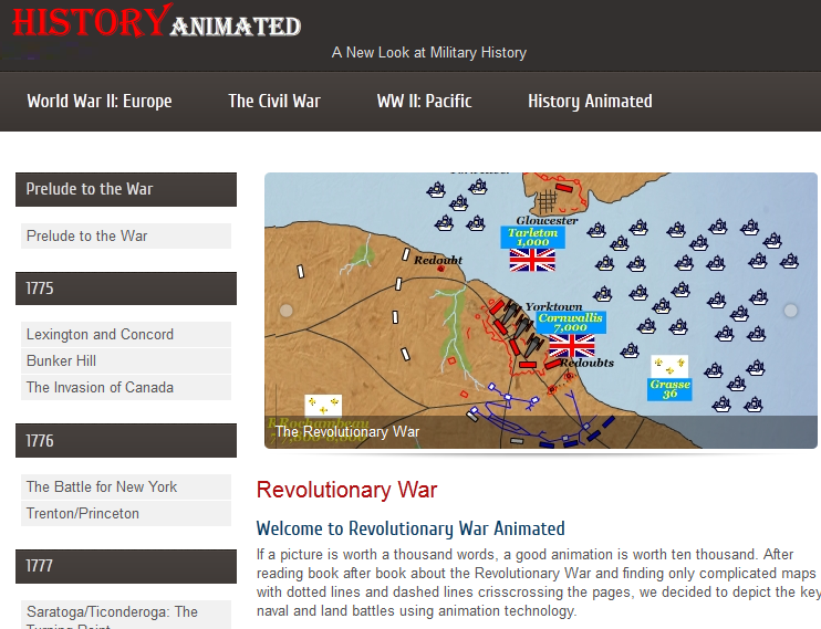 The Learning Professor: Website Spotlight: Revolutionary War Animated Map