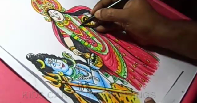 KIDS CARTOON DRAWINGS: How to Draw Goddess Annapoorna Devi and Lord ...