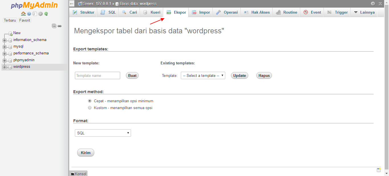 Cara Backup Dan Restore Database MySQL Dengan PHPMYADMIN - Erdin's Web