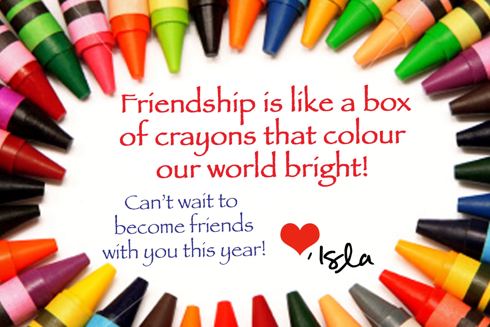Buggy Full of Blessings!: Friendship is Like a Box of Crayons