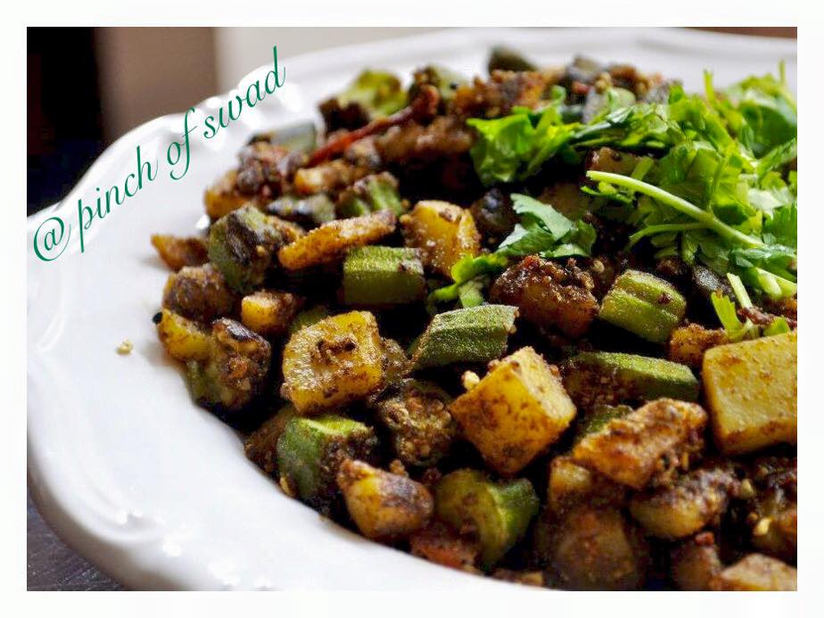 Pinch Of Swad - taste that hits the spot!: Achari Bhindi Masala (Okra ...