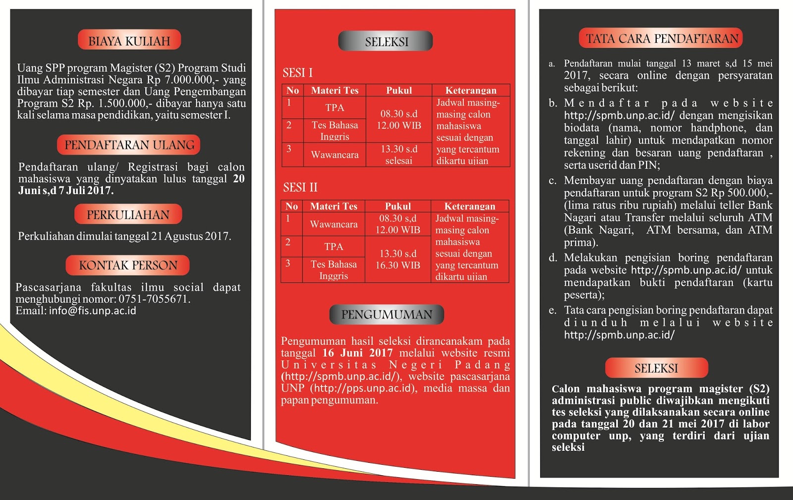 SISTEM INFORMASI MANAJEMEN: Contoh Brosur Penerimaan Mahasiswa Program ...