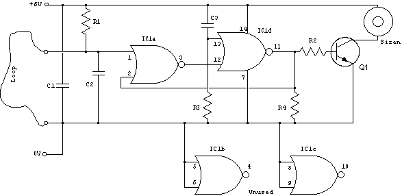 Build Intelligent Wire Loop Alarm Circuit With IC | Electronic Circuit ...