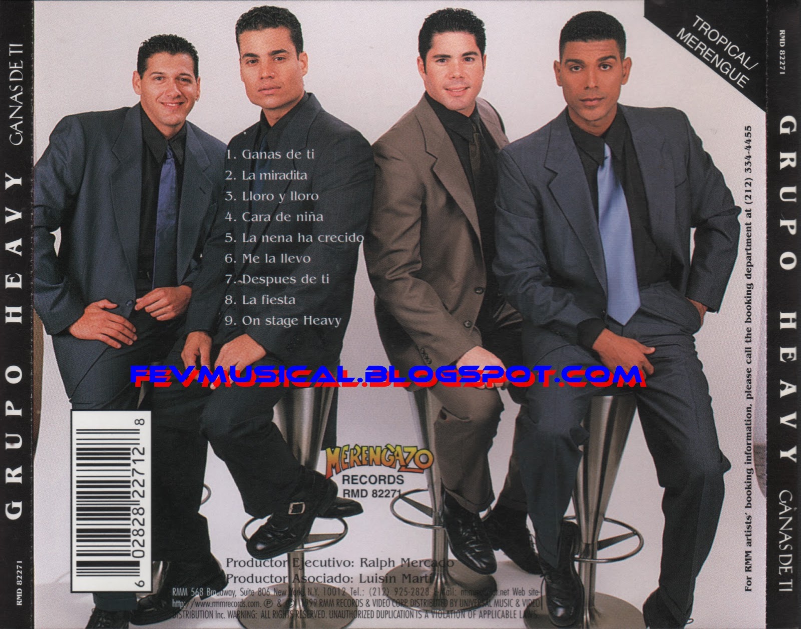 FEV MUSICAL: 1999 - Grupo Heavy - Ganas De Ti (Merengazo)