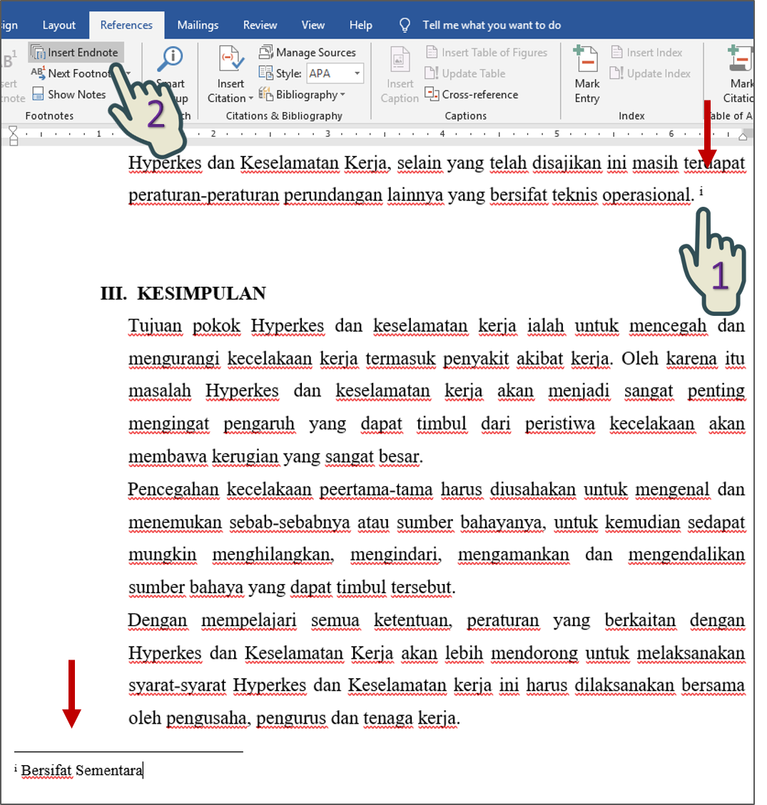 Panduan Lengkap Mengenai Footnote dan Endnote di Word 2019 - TeachMeSoft