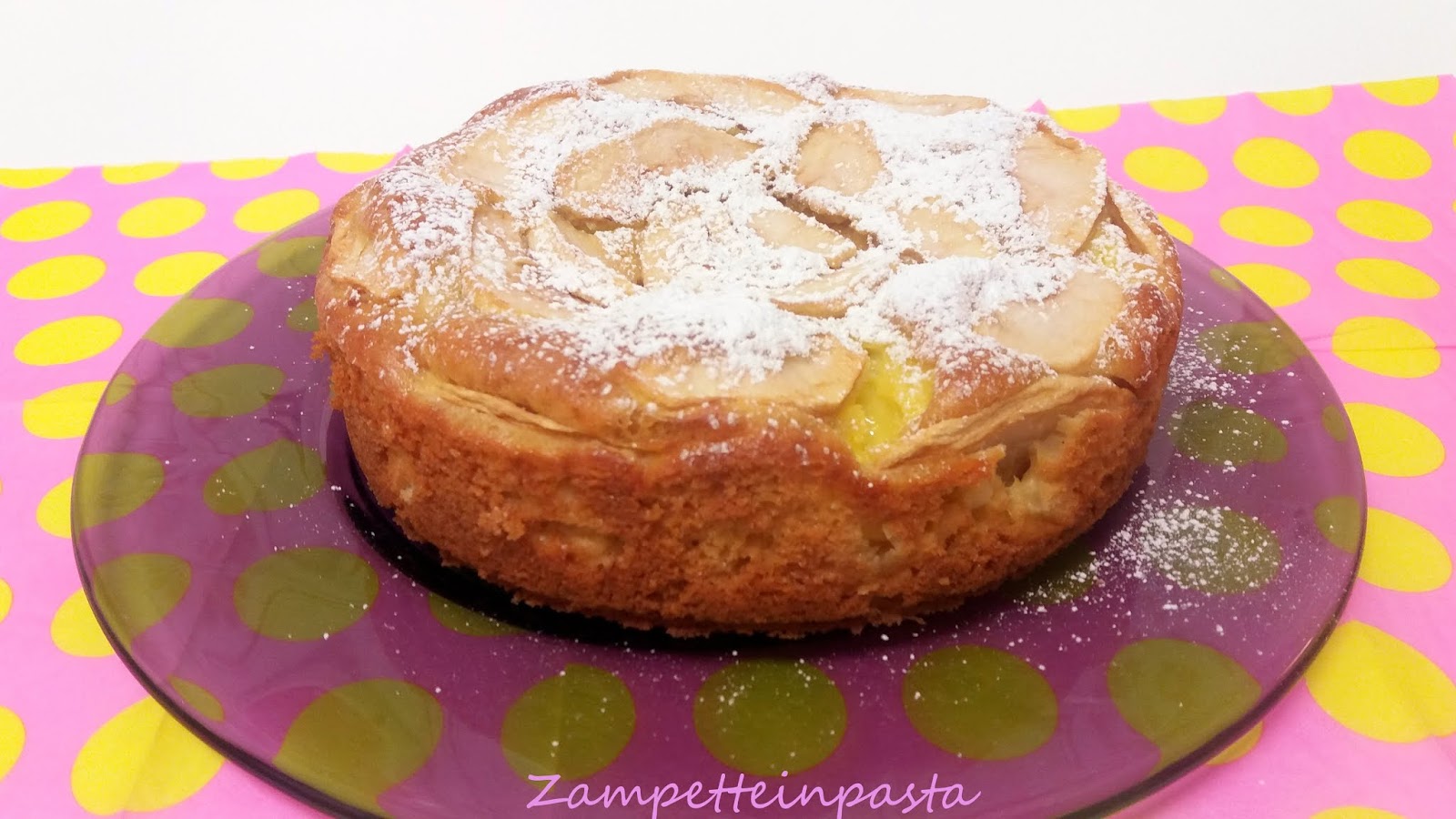 TORTA DI MELE E CREMA PASTICCERA | ZAMPETTE IN PASTA