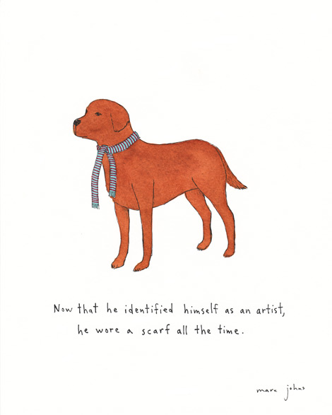 Sticker-paper: Marc Johns Illustration.