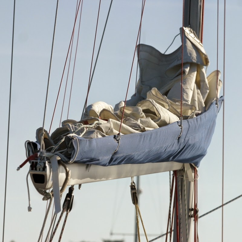 Restauration Dufour T7: Installation lazy Jack, lazy bag