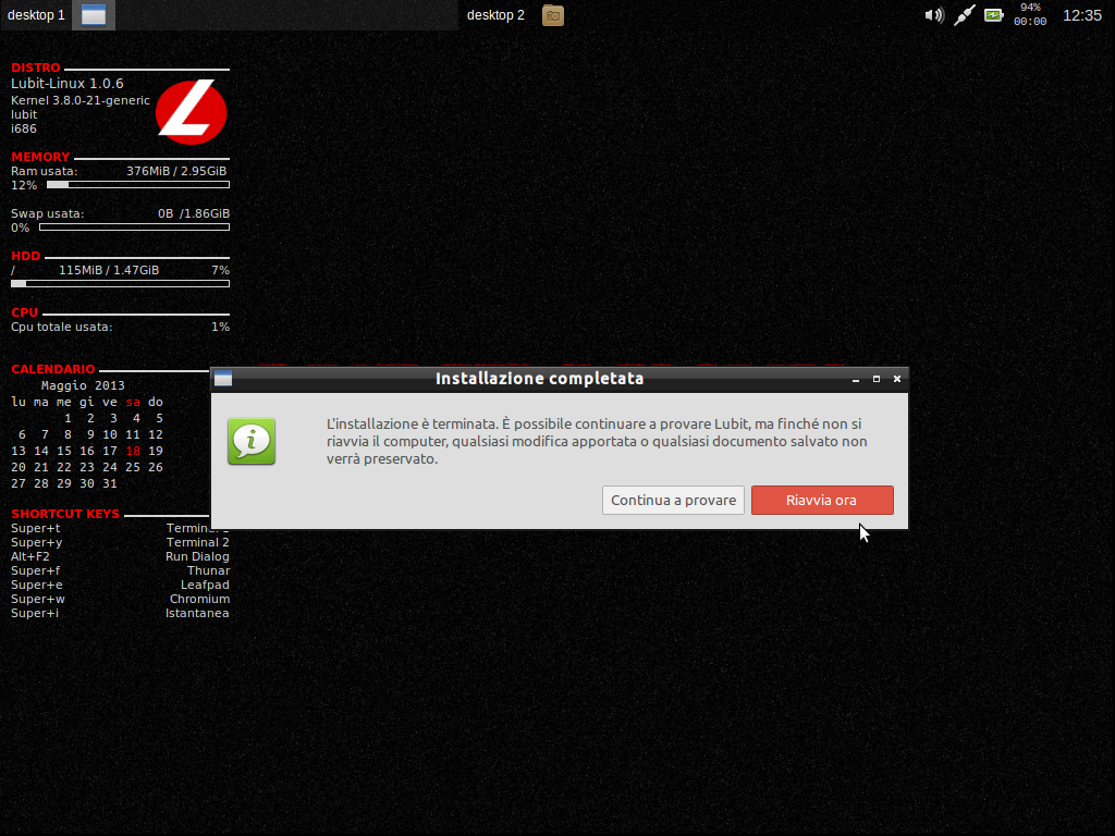 LUBIT LINUX: Installazione di lubit
