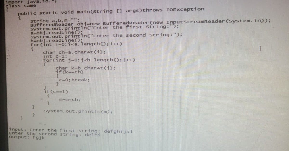 icse-isc-java-programs-print-uncommon-letters-from-two-string
