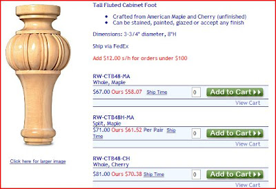 Make Your Own “Frugal” Kitchen Cabinet Feet