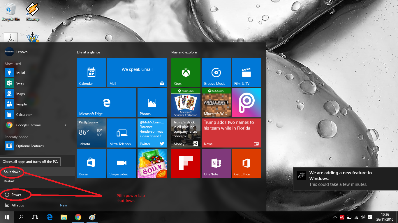Turtorial mematikan laptop pada windows 10 - TeknisiKediri.com
