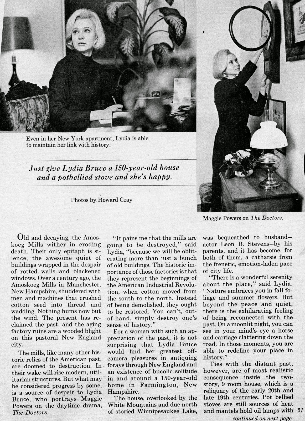 The Doctors: Lydia Bruce-Lady Of The Present Lives With The Past