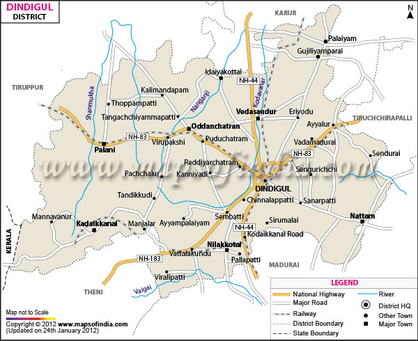 Dindigul District Information, Boundaries and History from Shankar IAS ...