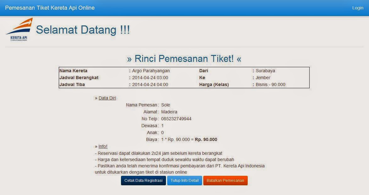 Membuat Pemesanan Tiket Kereta Api Online dengan PHP dan MySQL ...