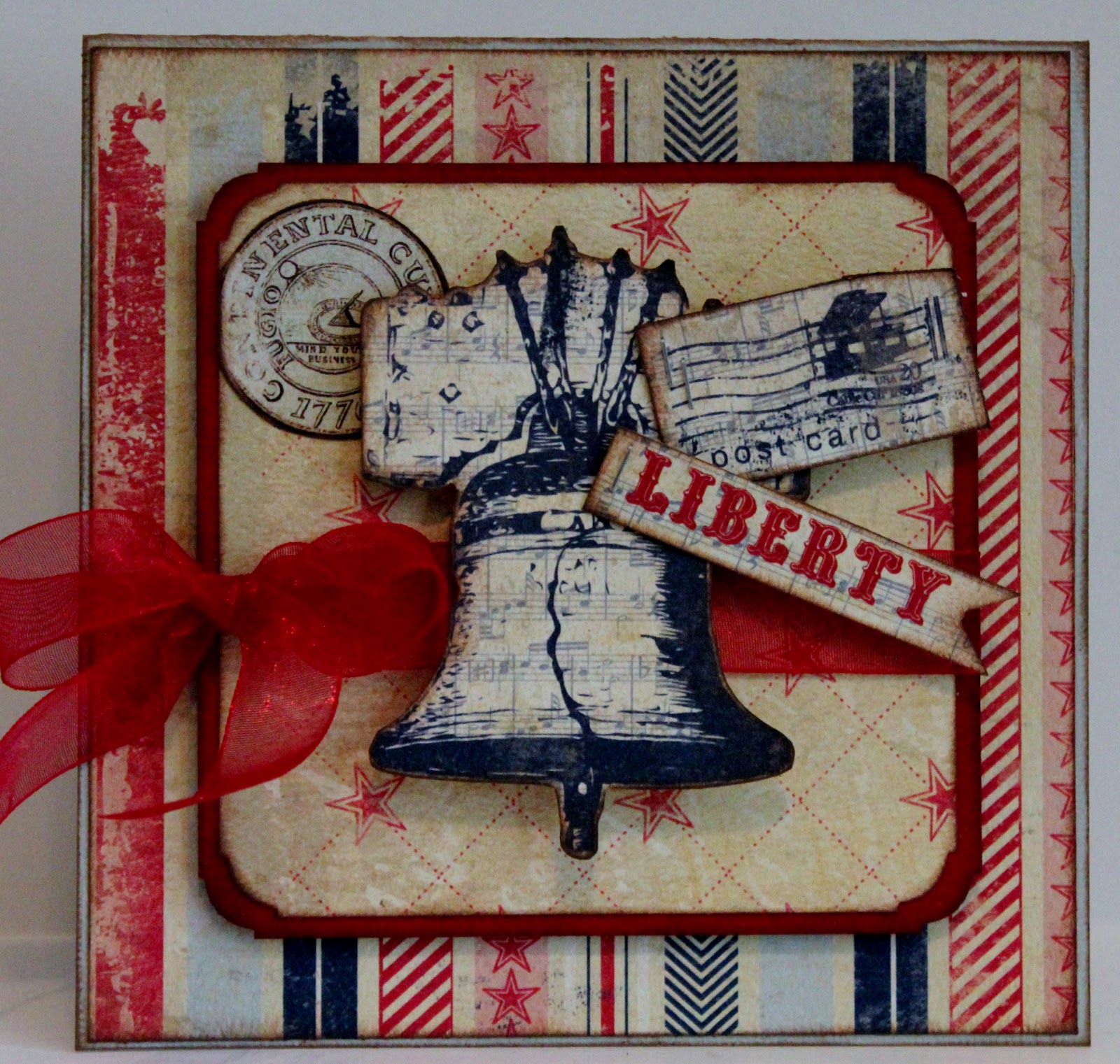 Pam Bray Designs: A Girl with Flair: Liberty Card with Authentique