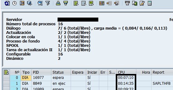 Talk about SAP: SM50: Subir o bajar número de procesos.
