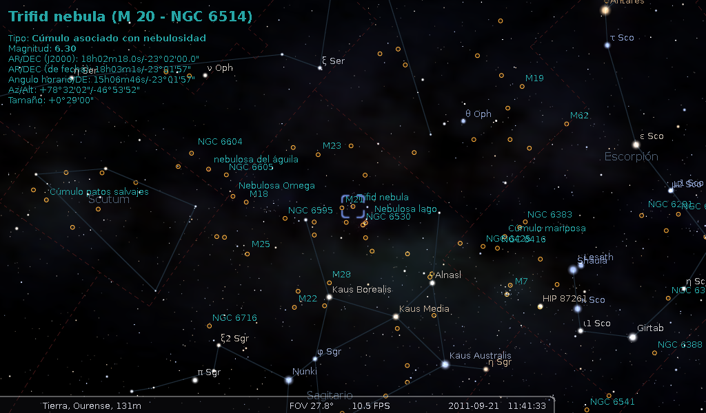 EL MIRON DEL CIELO: CATALOGO MESSIER, M20