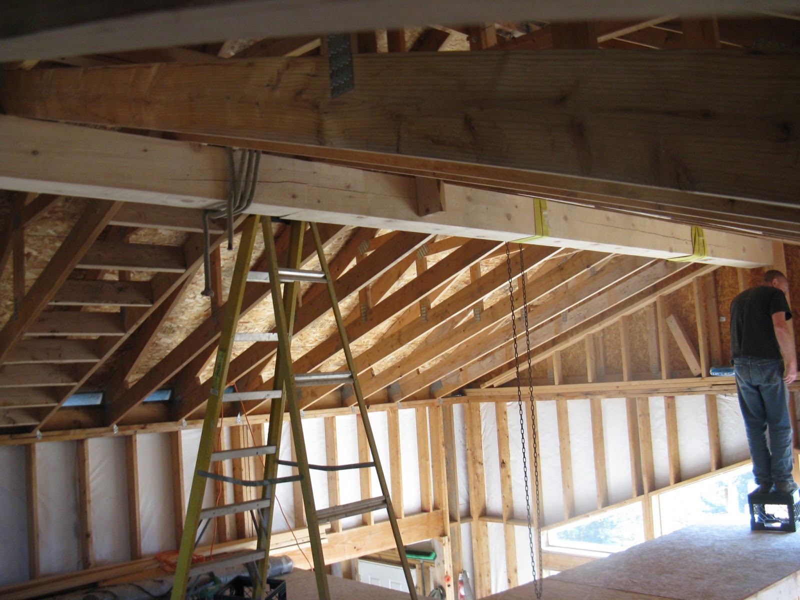 Our Alaskan Travels: Setting the Ridge Beam