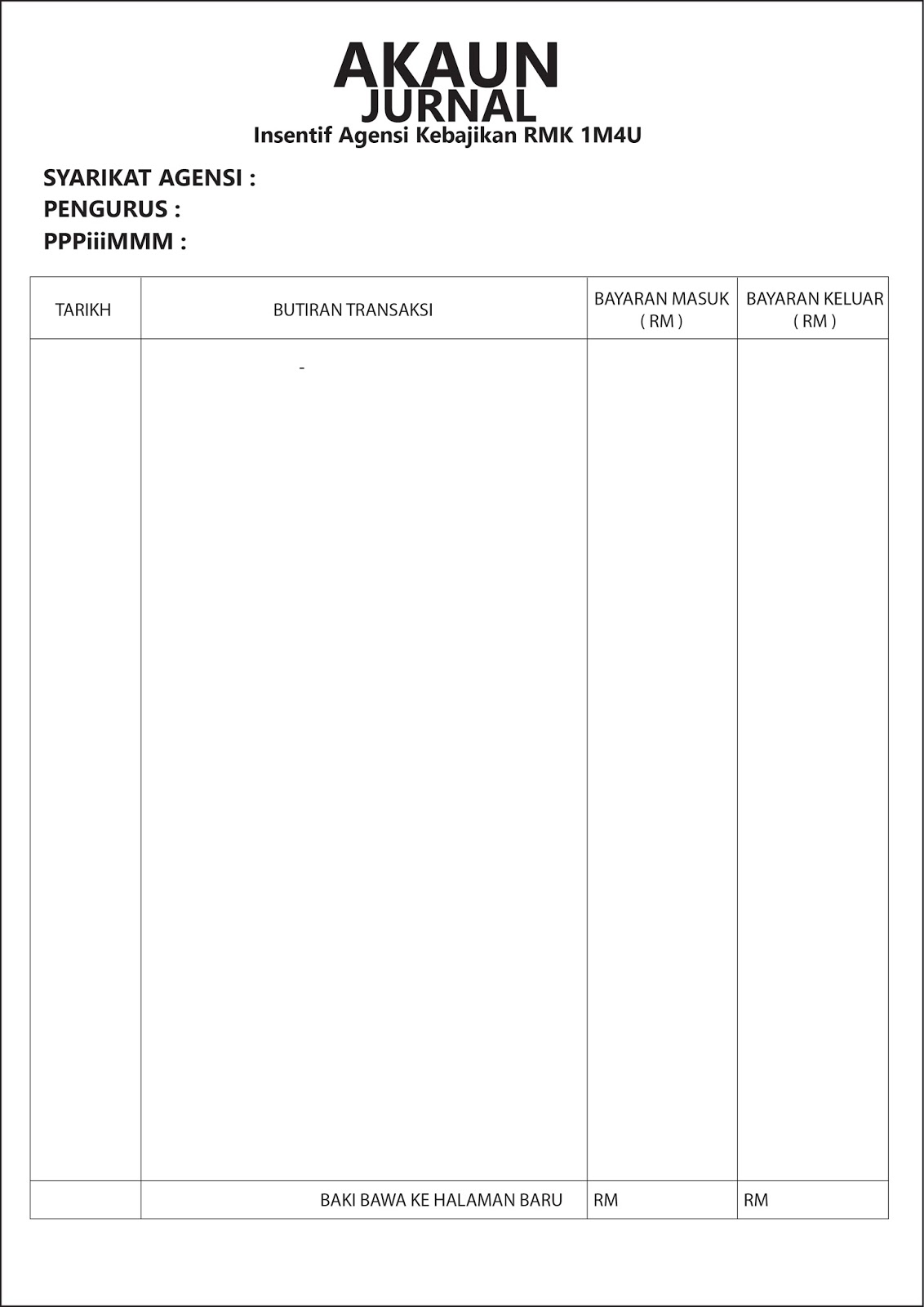 Media Intelek Maqib ( MiM ): FORMAT PERAKAUNAN PENGURUS