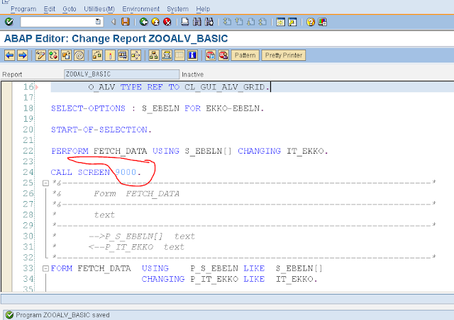 SAP TECH: Basic OO-ALV Report ( SE38 )