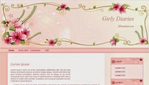 Free Girly Blogger Templates - Rax Blogger Template