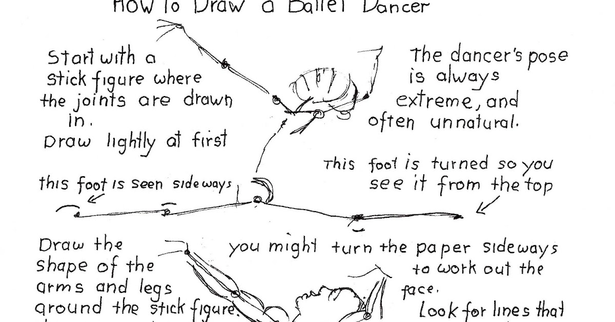 How to Draw Worksheets for The Young Artist: How To Draw a Ballet ...