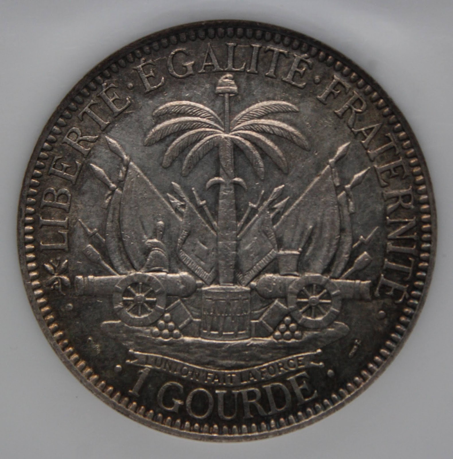 My Collection of World Silver Crown Sized Coins: 1881 Hati Gourde