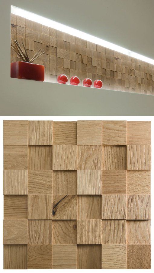 3D Wood wall panels.