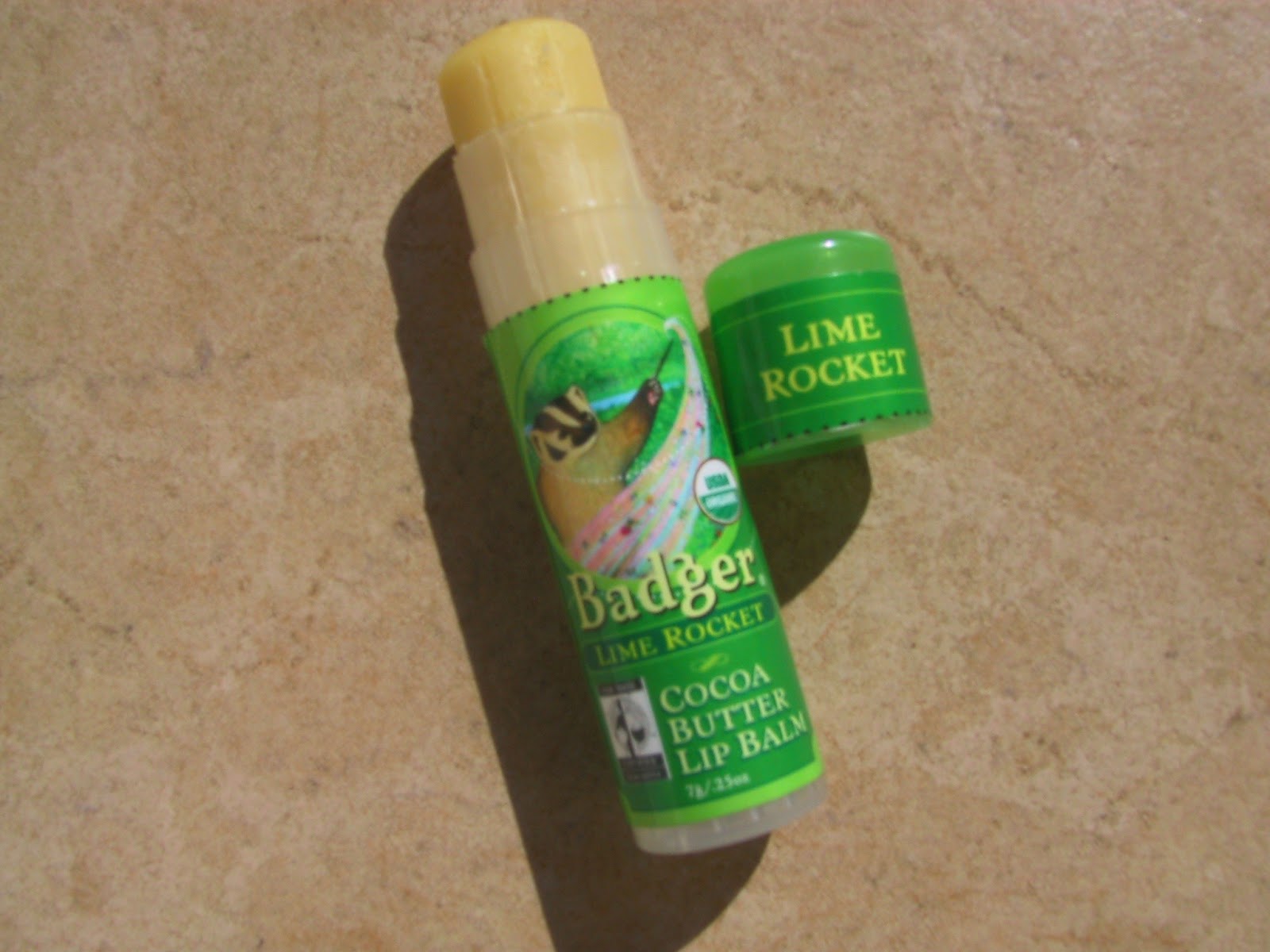 Bambi Organics : Review; Cocoa Butter Lip Balm "Lime Rocket" di Badger Balm
