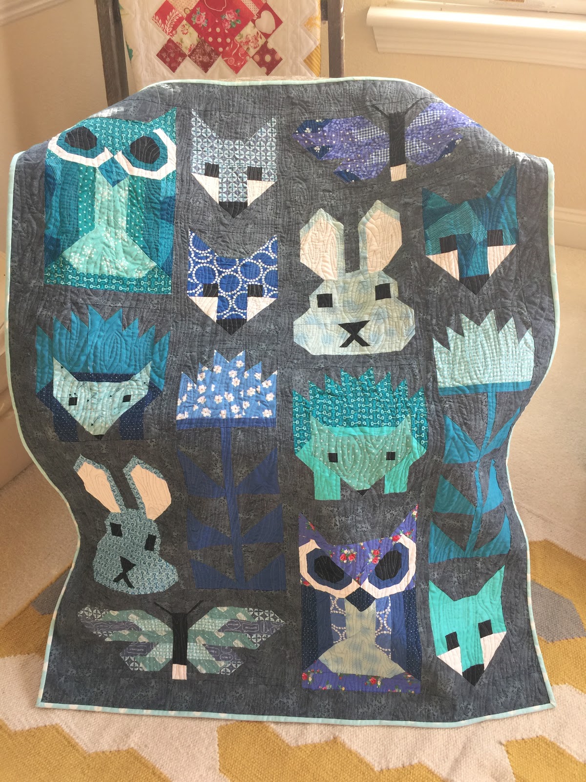 dream quilt create: Fancy Forest is quilted!