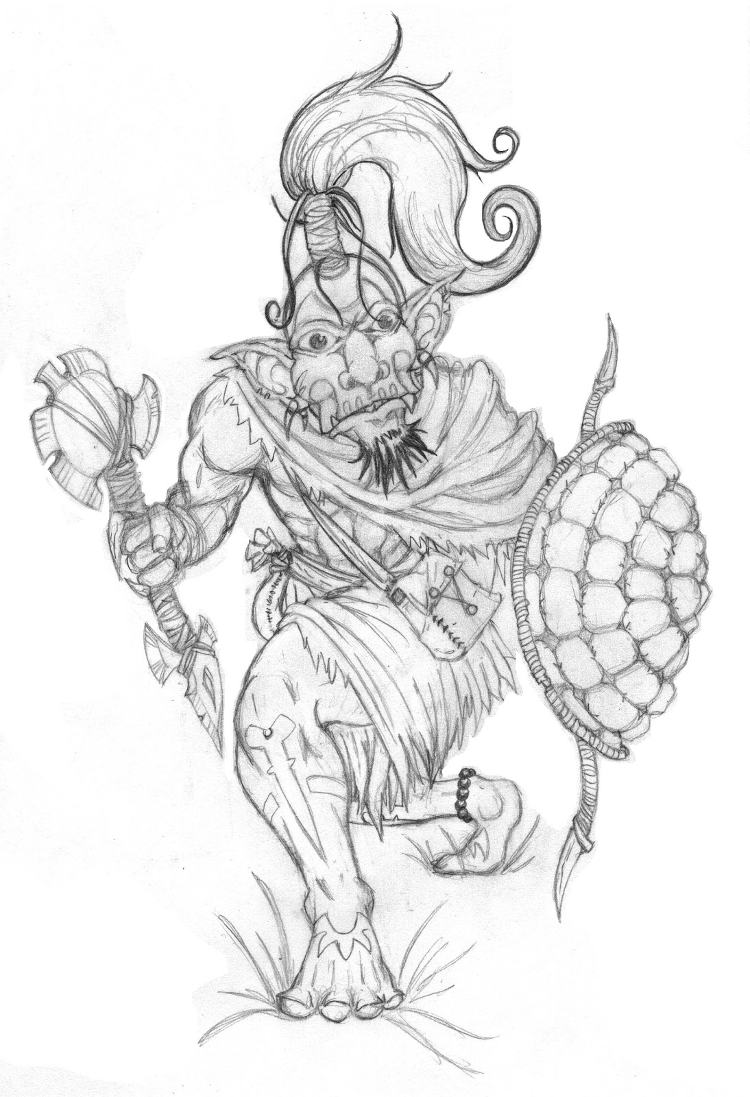 Andrew's House of Illustrated Madness: Aztec Goblin