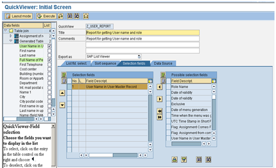 SAPSECURITY: SAP TABLE Joining using T-code SQVI