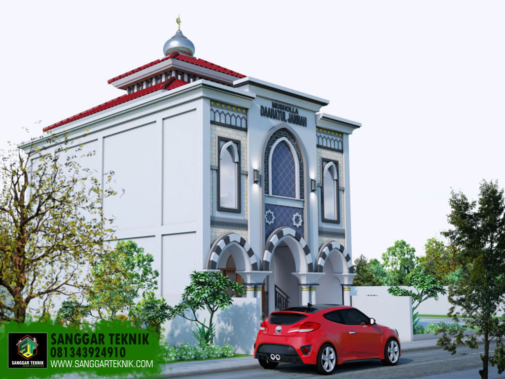 GAMBAR DESAIN MUSHOLLA MINIMALIS MODERN 7X11 ( 2 LANTAI ) MODEL RUKO ...