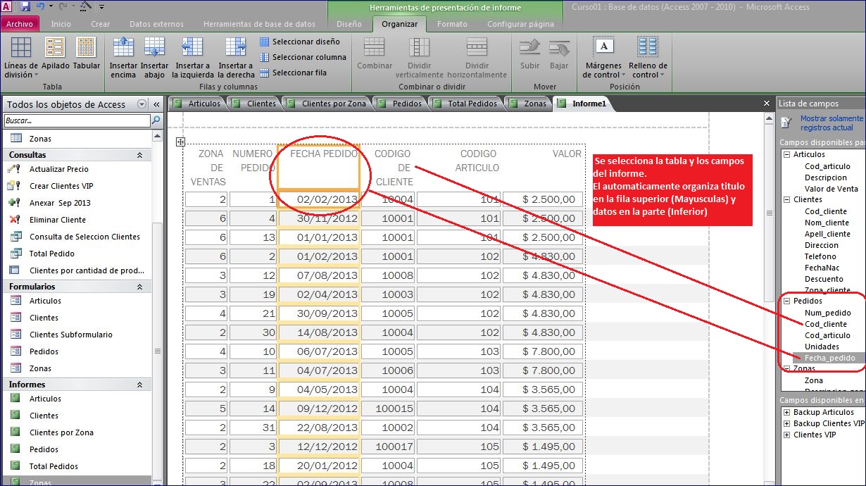 Programa Técnico Sistemas - Access: 8. Informes en Access