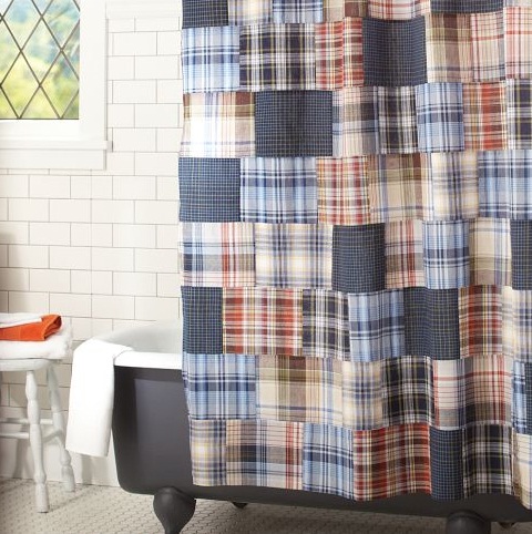 Probably Not Martha: Patchwork Plaid Shower Curtain