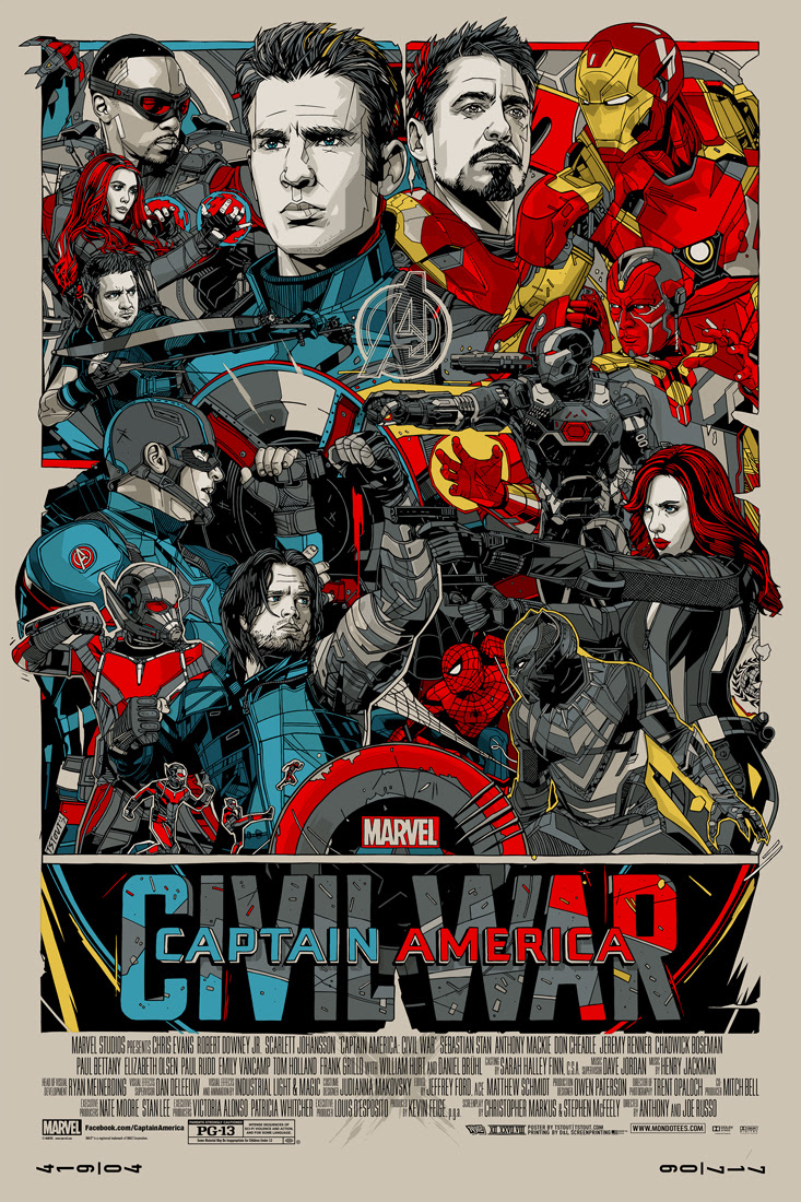 INSIDE THE ROCK POSTER FRAME BLOG: Captain America Civil War Movie ...