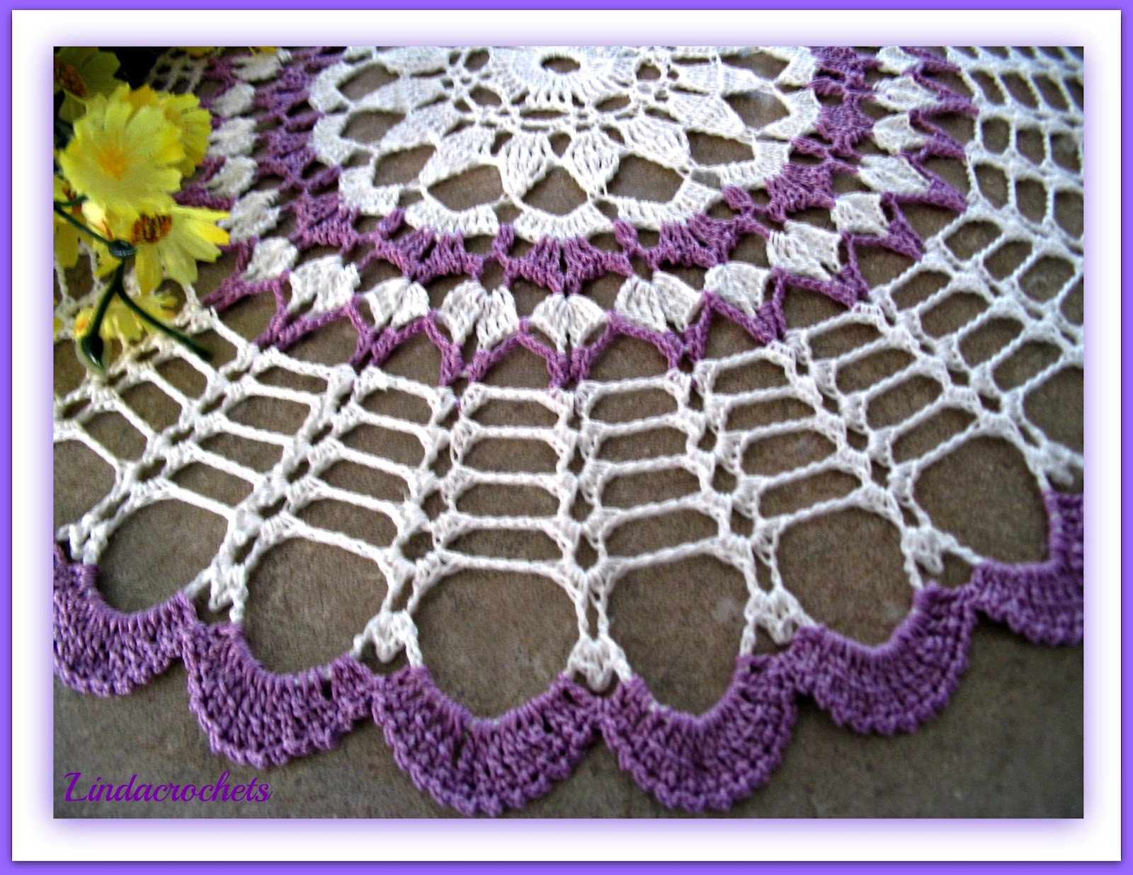 Linda Crochets: Wood Violet Delight doily