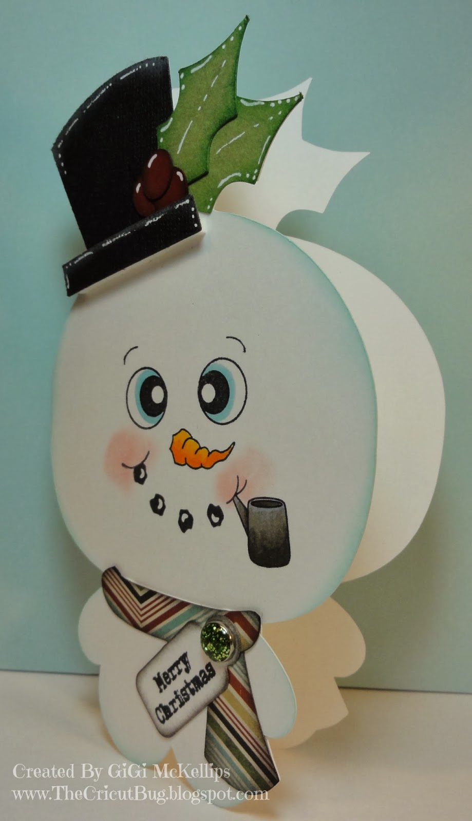 The Cricut Bug: Snowman Shaped Card